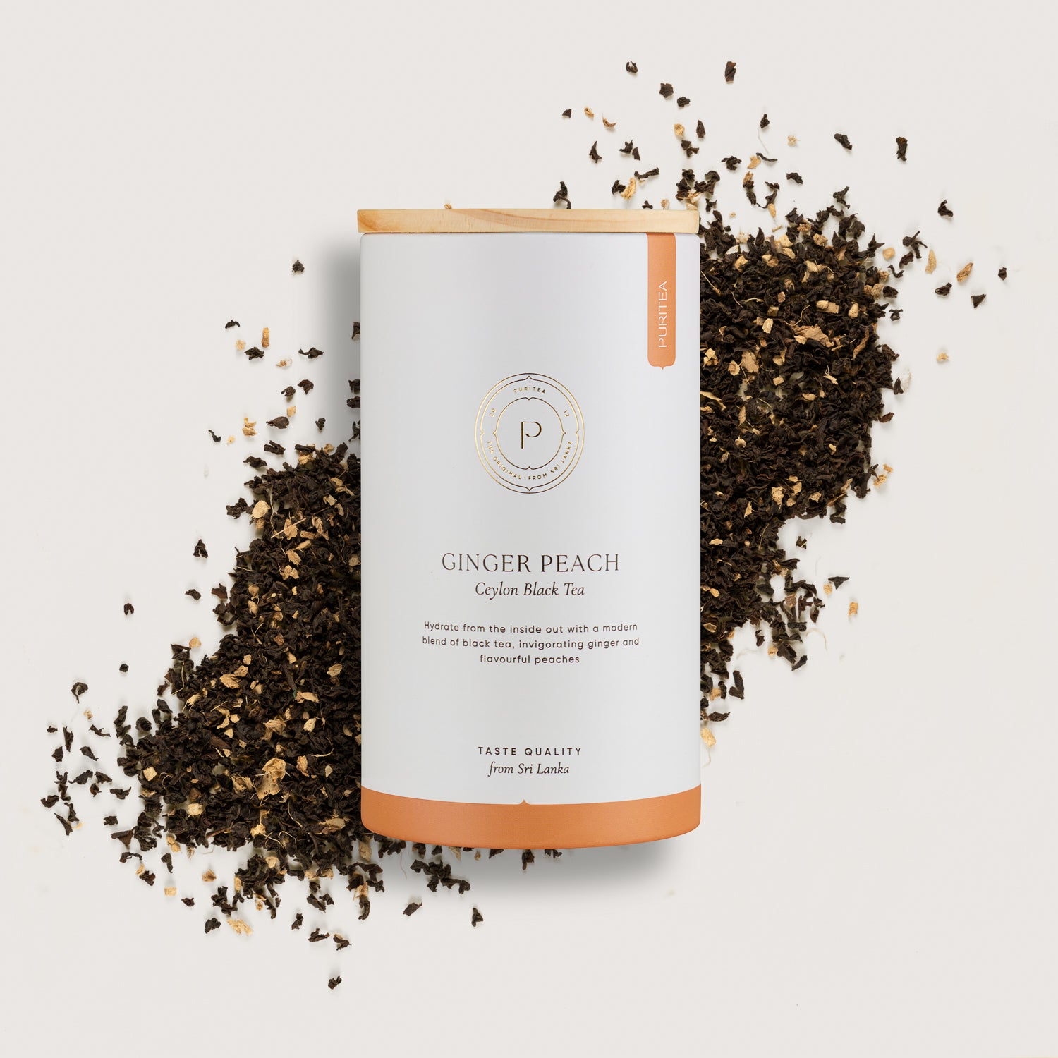 Ginger Peach - Losse thee in bewaarkoker – PURITEA