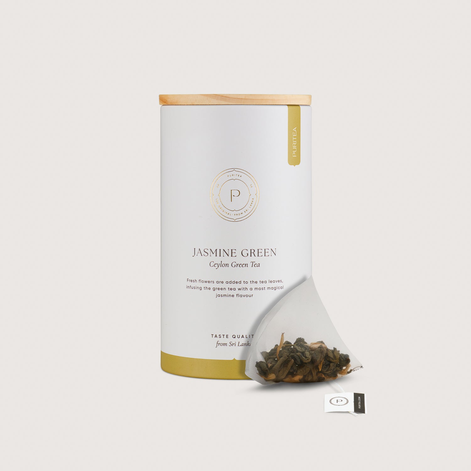 Jasmine Green - Theezakjes in bewaarkoker – PURITEA